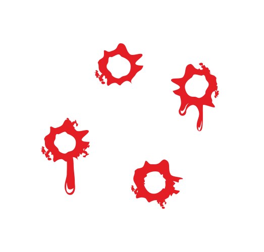 Detailed shotgun and blood splatter of a Vector Image