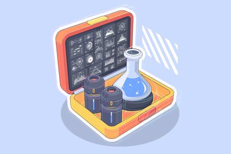 Cartoon medical chemist Royalty Free Vector Image