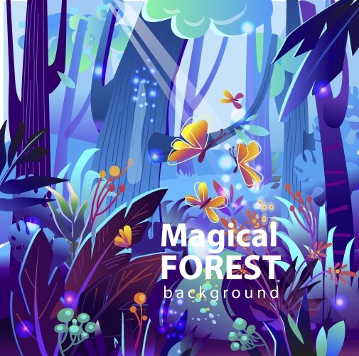 Silhouette a wild boar with forest and space Vector Image