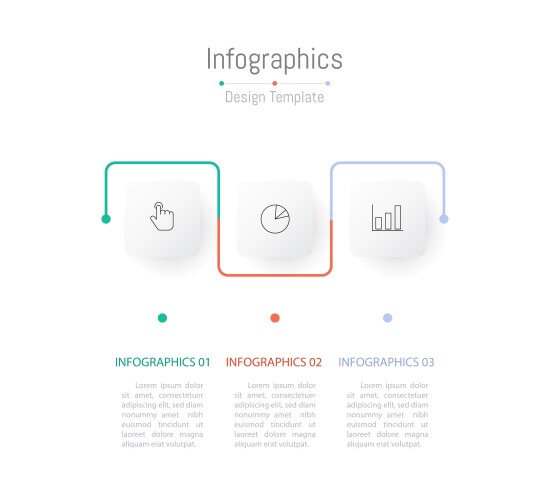 Infographic 3 options design elements Royalty Free Vector