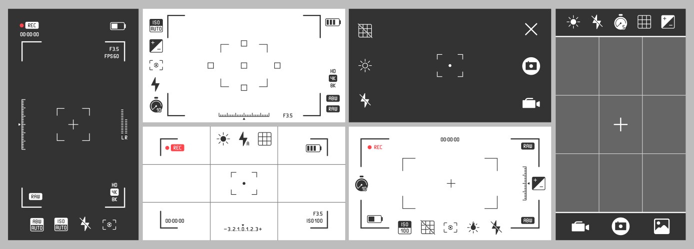 Blank smart phone camera focusing screen Vector Image