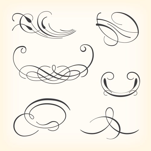Calligraphic elements Royalty Free Vector Image