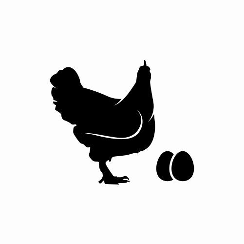 Chicken broiler logo design template Royalty Free Vector