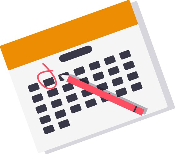 Important dates template Royalty Free Vector Image