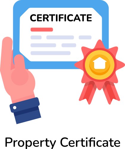 Property certificate Royalty Free Vector Image
