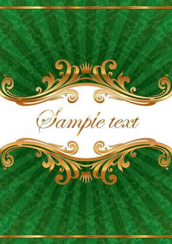 Ornate gold frame Royalty Free Vector Image - VectorStock