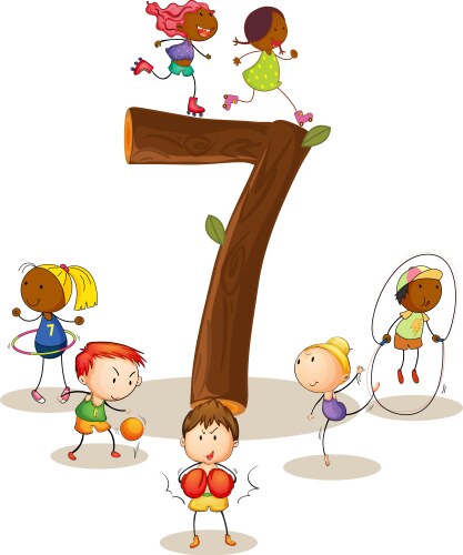 Number 7 Vector Images (over 20,000)