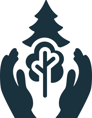 Conservation icon monochrome simple social Vector Image