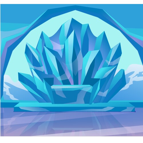 Frozen throne and pillars isolated on white Vector Image