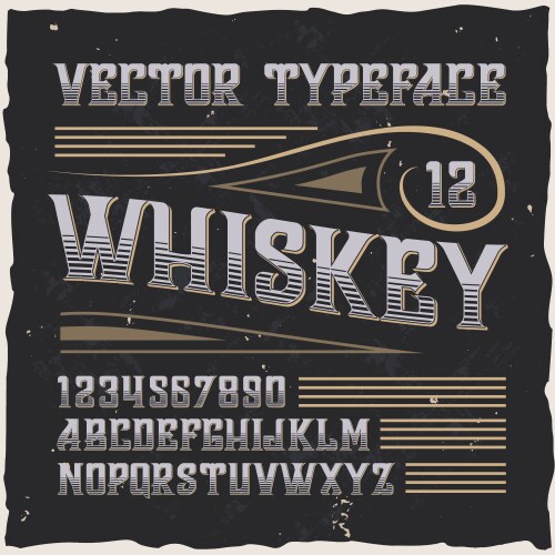Good handcrafted font for any label design Vector Image