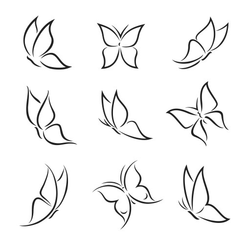 Butterfly Outline Vector Images (over 30,000)