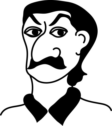 Ugly face Royalty Free Vector Image - VectorStock