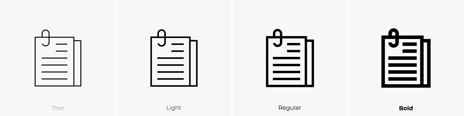 Catalog icon thin light regular and bold style Vector Image