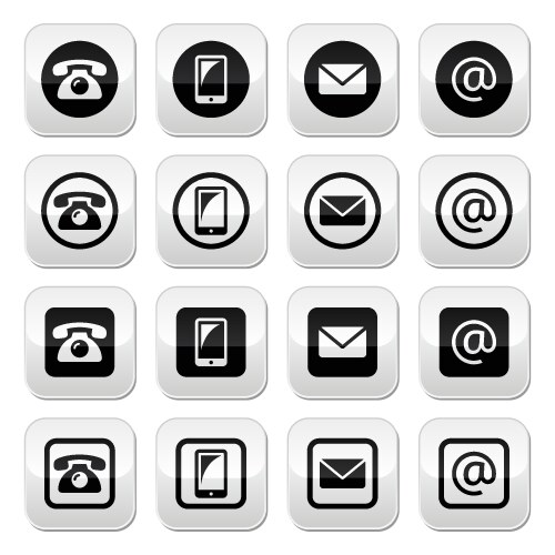 Mobile sms text message mail icons set as labels Vector Image