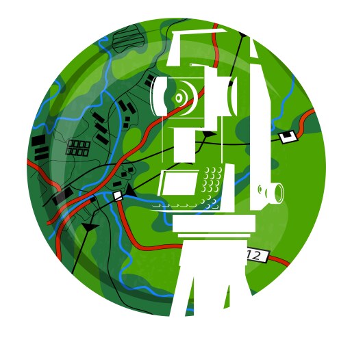 Surveyor geodetic engineer survey theodolite Vector Image