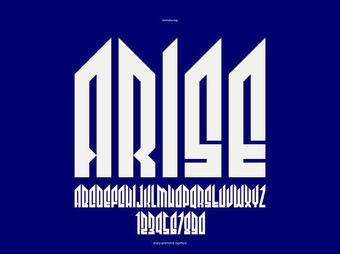 Sharp and bold gothic font for logo creation Vector Image