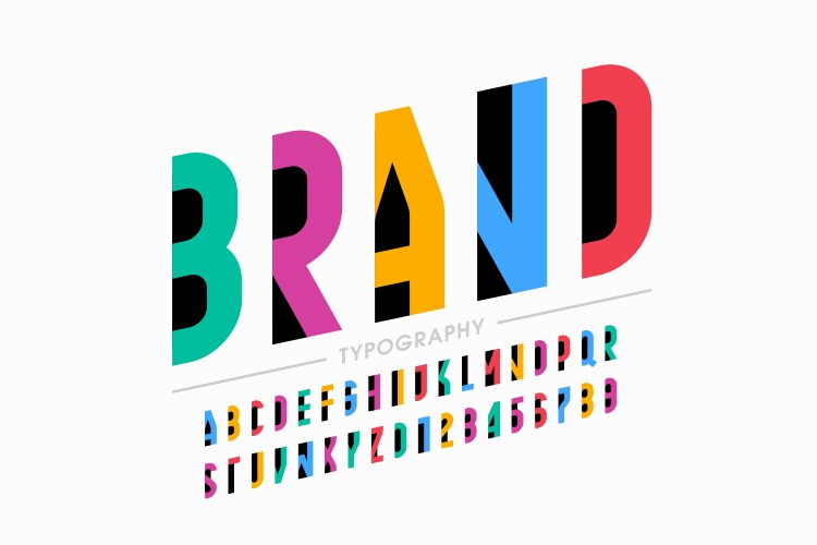 Modern minimal style font design Royalty Free Vector Image