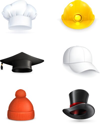 Baseball cap set Royalty Free Vector Image - VectorStock