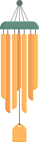 Music wind chime icon cartoon instrument Vector Image