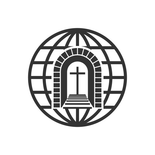 Christian church logo Royalty Free Vector Image