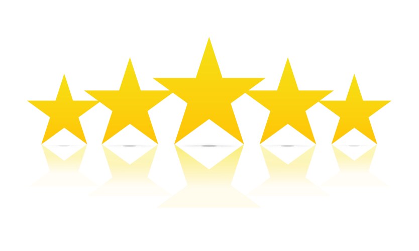 Five 5 star rank sign Royalty Free Vector Image