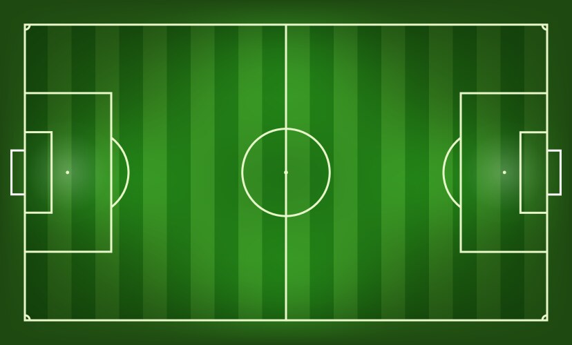 Football field top view Royalty Free Vector Image
