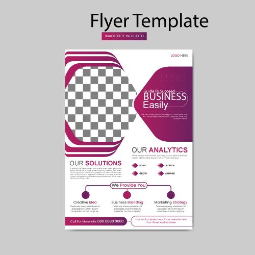 Business flyer design template graphic Royalty Free Vector