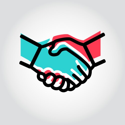 Handshake and friendship icon Royalty Free Vector Image