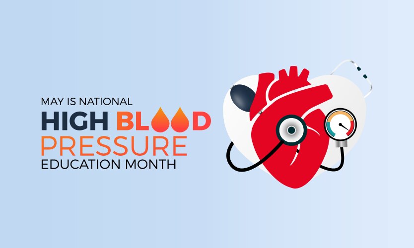 National high blood pressure education month Vector Image