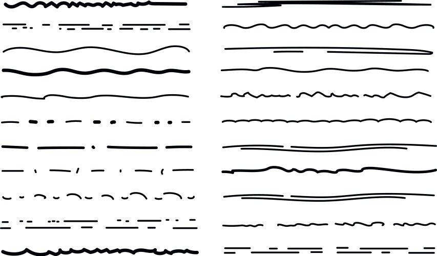 Doodle check marks hand drawn lines red pen tick Vector Image