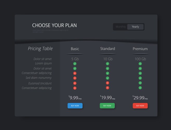 Table Chart Vector Images (over 17,000)