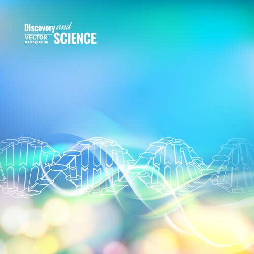 Science background with test tubes and flasks Vector Image