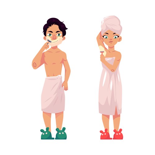 Shaving Naked Cartoon Vector Images (20)