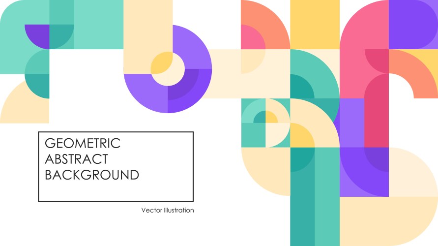 Abstract background colorful geometric mural Vector Image