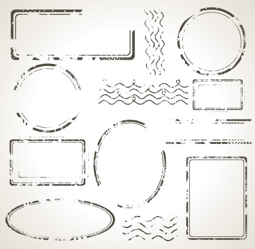 Oval stamp set Royalty Free Vector Image - VectorStock