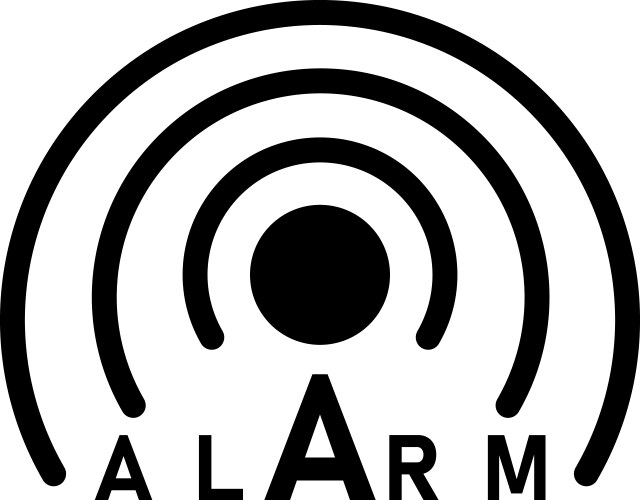 Alarm logo design Royalty Free Vector Image - VectorStock