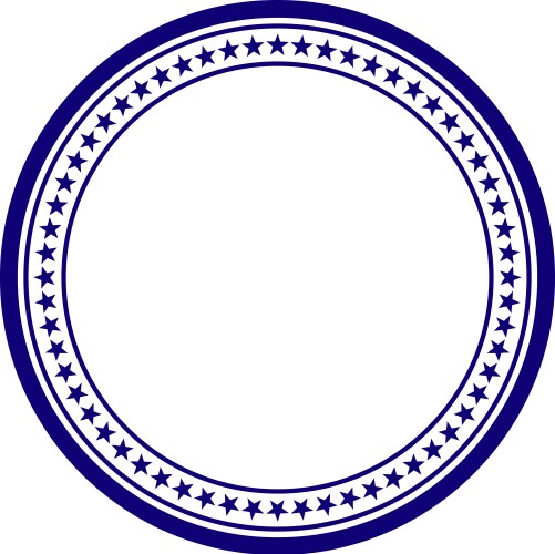 Star circle frame template Royalty Free Vector Image
