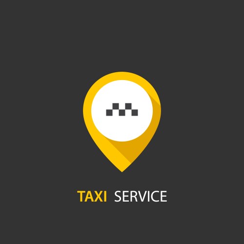 Taxi map pin icon Royalty Free Vector Image - VectorStock
