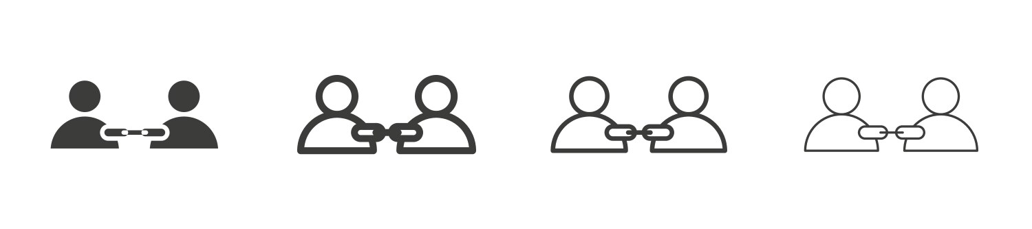 Affiliate link icon set on white background Vector Image