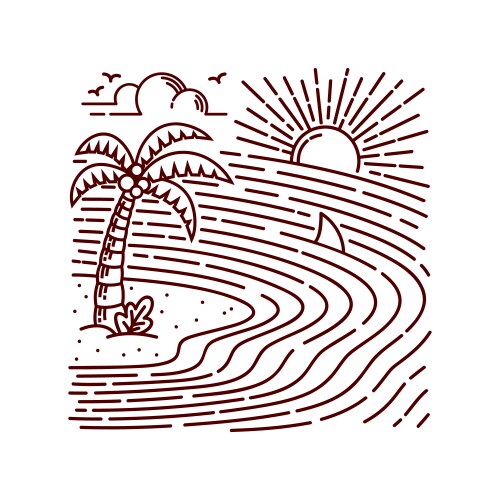 Beach Line Art Vector Images (over 43,000)
