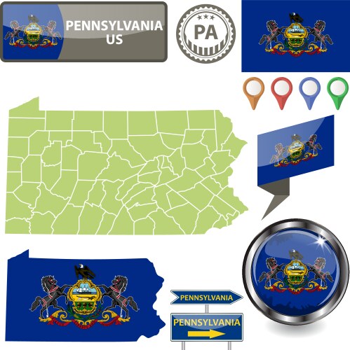 Modern city map - pittsburgh pennsylvania Vector Image