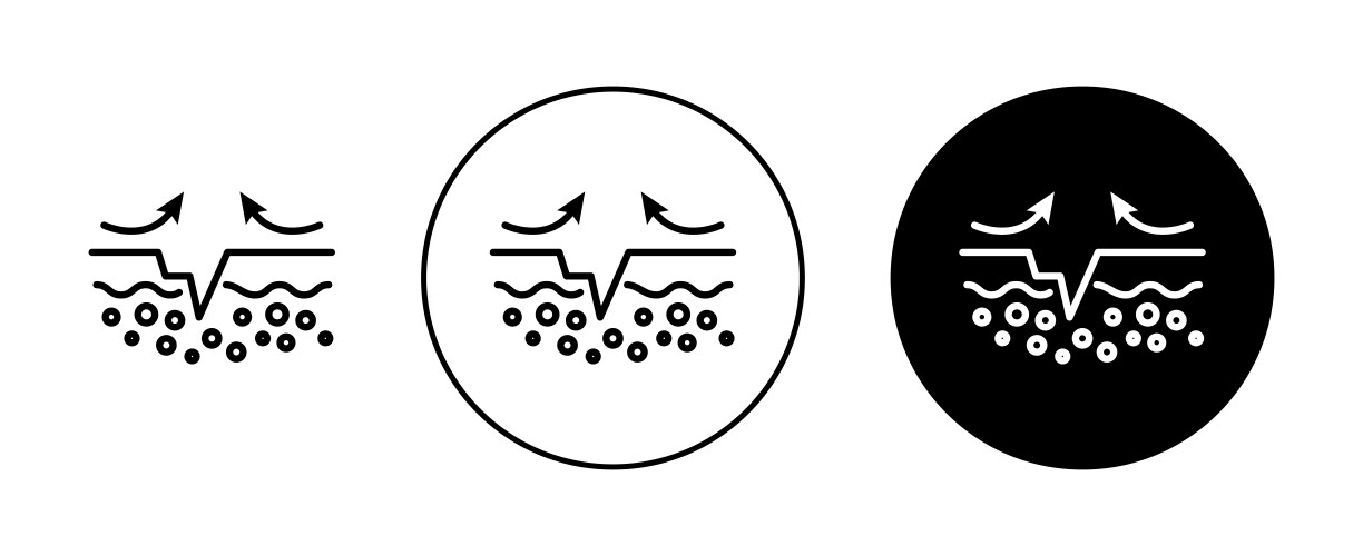 Skin healing icon set acne heal process symbol Vector Image