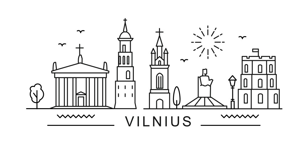Vilnius Skyline Vector Images (over 140)