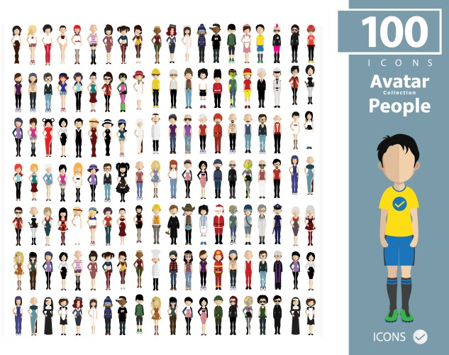 Set of people clipart Royalty Free Vector Image