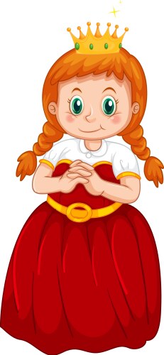 Cartoon fairy princess with robe Royalty Free Vector Image