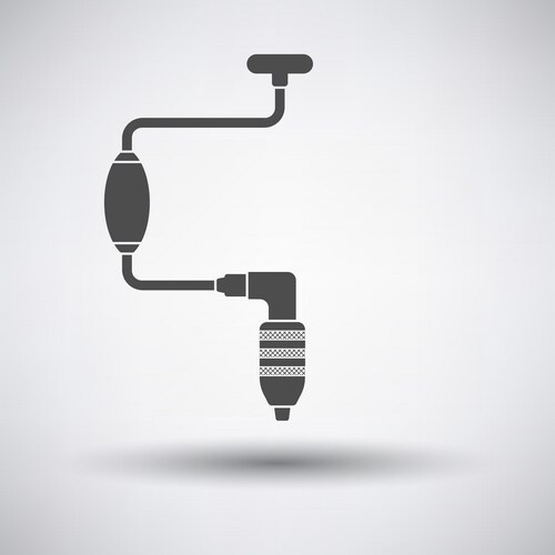 Earth auger drill bit geotechnical engineering Vector Image