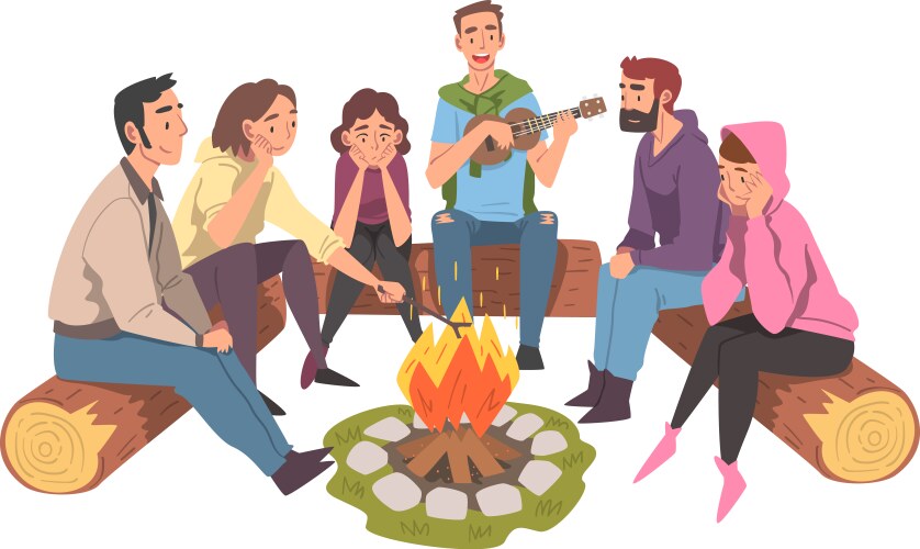 Campfire Friends Vector Images (over 1,600)