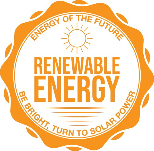 100 renewable energy label or sticker Royalty Free Vector