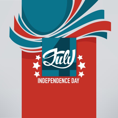 Patriotic independence day banner Royalty Free Vector Image
