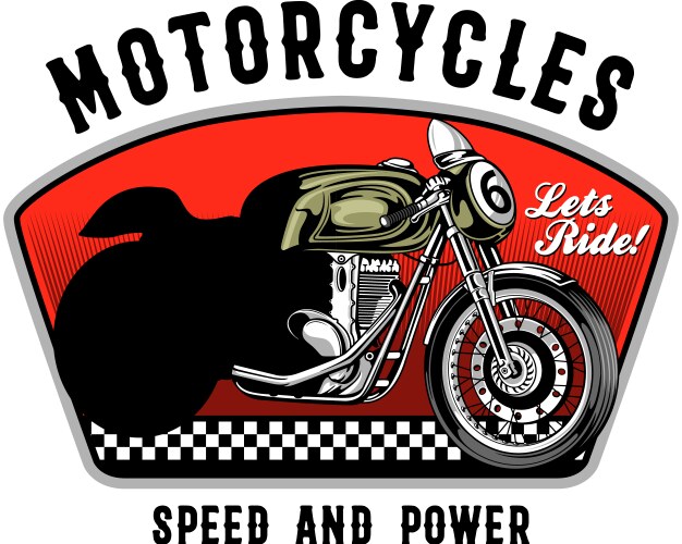 Harley davidson and rider Royalty Free Vector Image